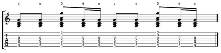 How to combine strumming patterns